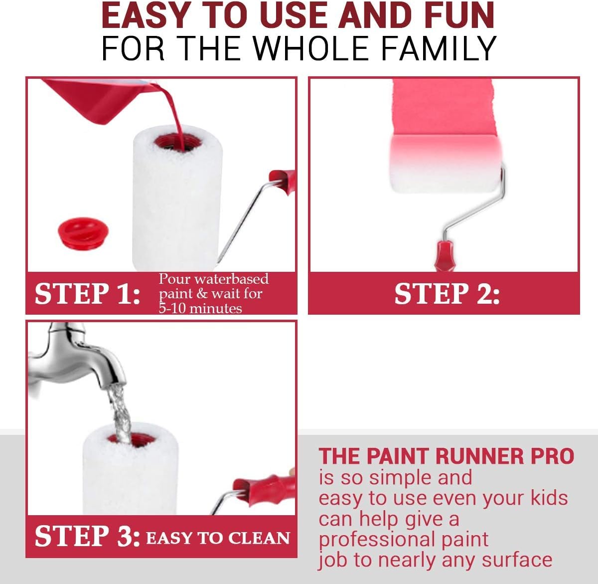 Refillable Paint Roller | Superior Quality | Does Not Leak | Handle ...