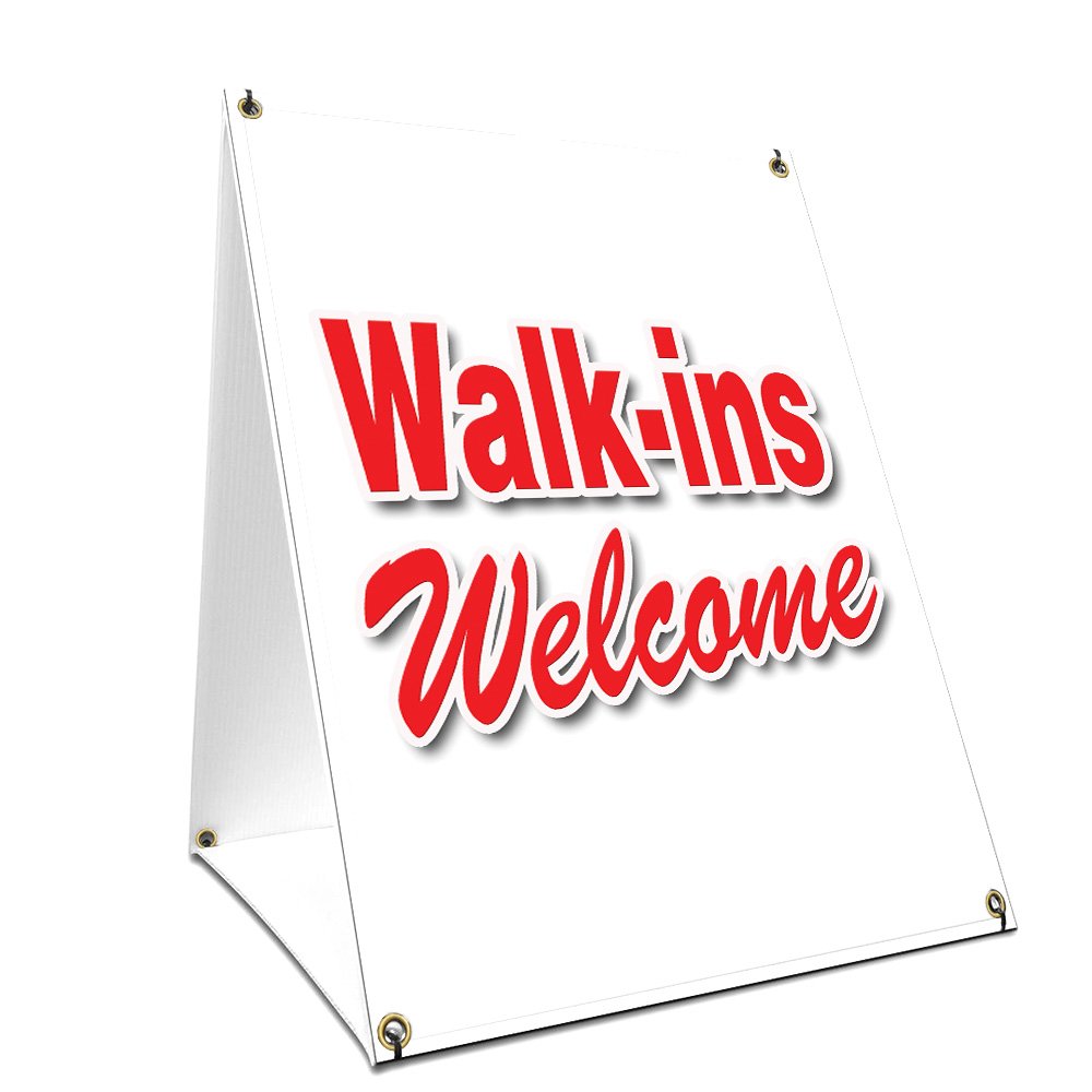 Amazon.com: A-Frame Sidewalk Walk-ins Welcome Sign with Graphics On ...