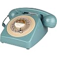 TelPal Telefone Fixo Retrô Azul, Compatível com Telefones Fixos Rj11 ...