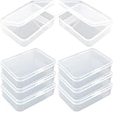 Amazon.com: Thintinick 96 Pack Rectangular Clear Plastic Storage Containers Box with Hinged Lid ...