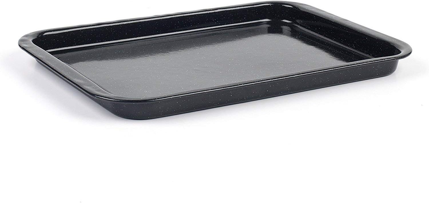 Russell Hobbs CW11471 Romano Vitreous Enamel Baking Tray, 36 cm, Black ...