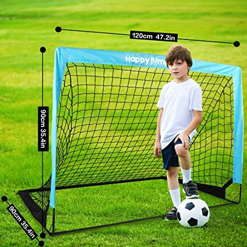 Happy Jump Soccer Goal Kids Pop Up Foldable Soccer Net for Backyard 4 ...