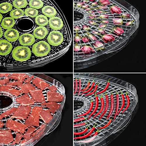 MLITER Electric Food Dehydrator Machine 5-tier Food Preserver ...