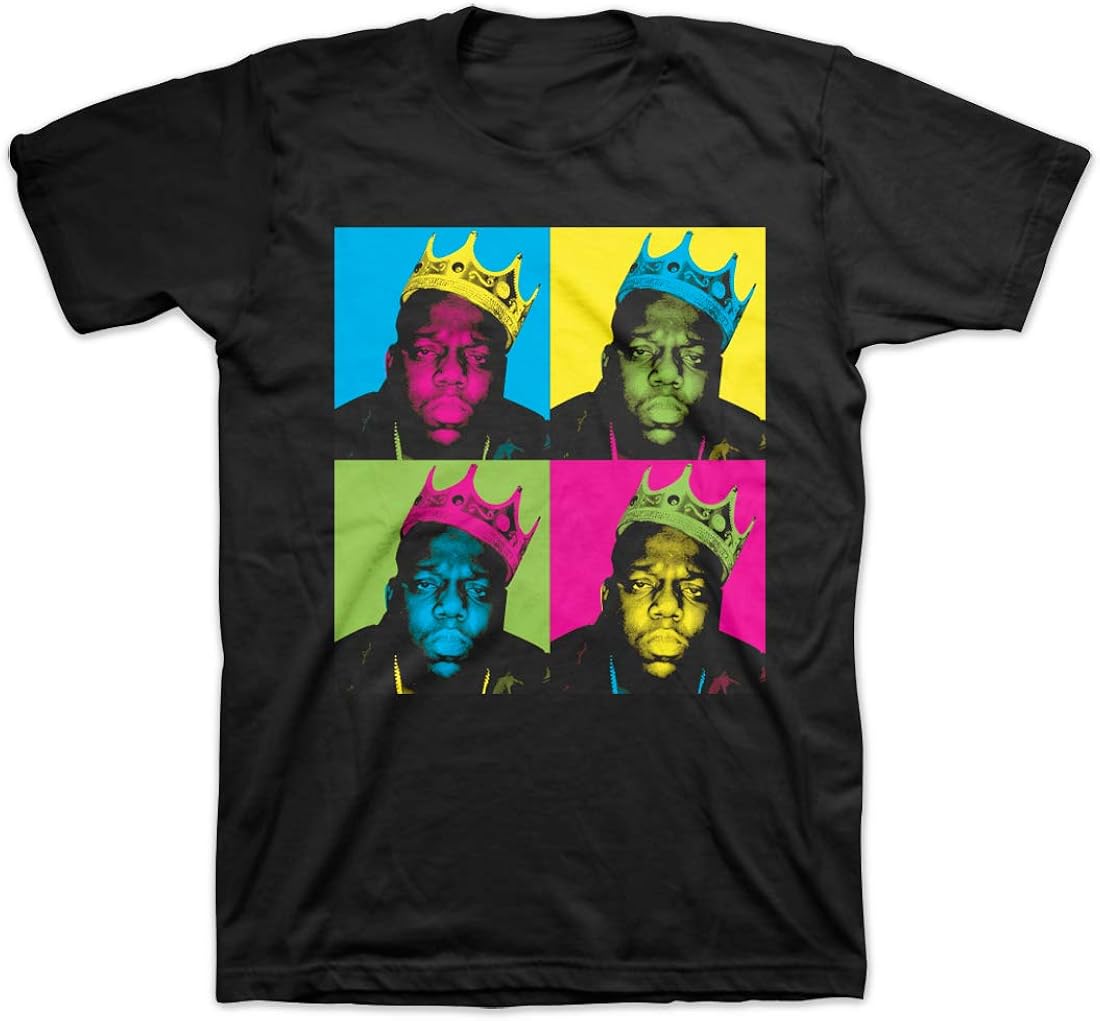 Amazon.com: The Notorious B.I.G Men's Multi-Colored Crown T-Shirt: Clothing