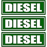 Amazon.com - Gasoline 6x2 Inch Pack of 3 Gas Fuel Only Sticker Sign ...