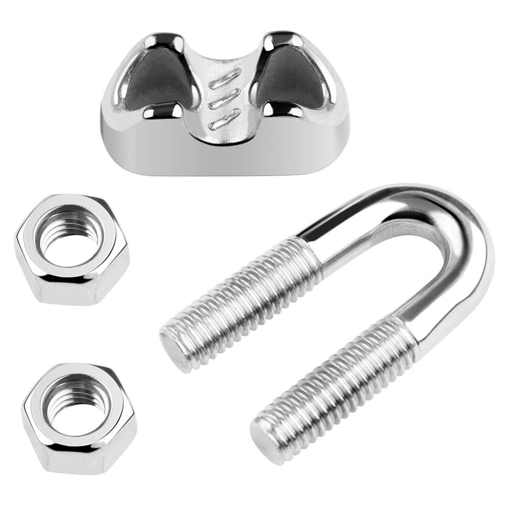 20 Pack Wire Rope Clip Cable Clamp 304 Stainless Steel U Bolt Saddle ...