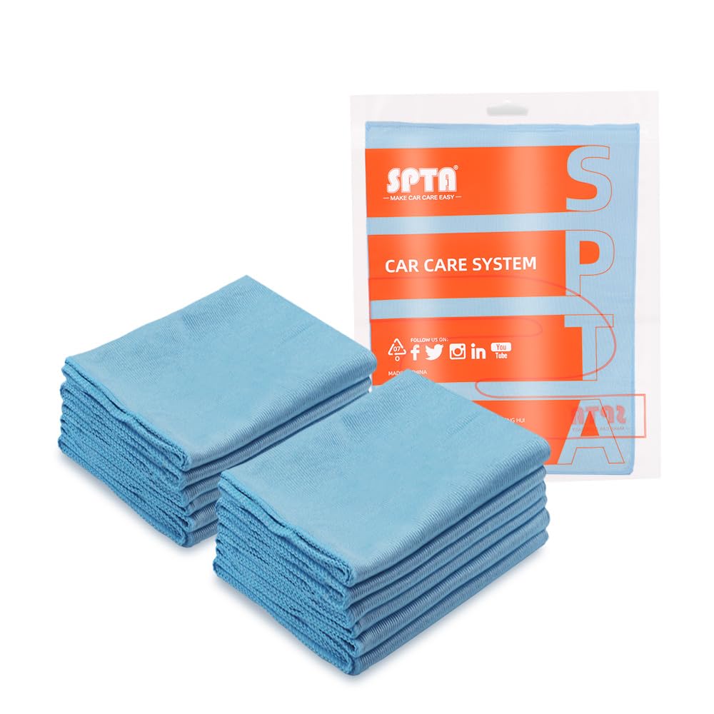 SPTA Ultra Fine Microfiber Cloths for Glass, 12 Pack Microfiber Glass ...