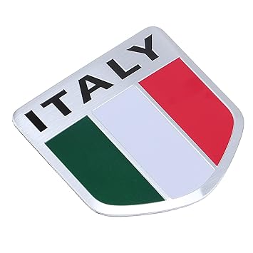 Car 3D Italy Italian Flag Fender Emblem Badge Decal Sticker Decorative ...