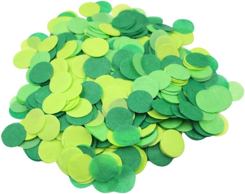 Amazon.com: Mybbshower Green Paper Confetti Birthday Party Decorations ...