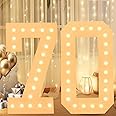 Amazon.com: LOBOOM 4FT Light Up Numbers, Marquee Numbers 4 Feet Tall ...