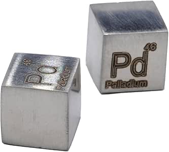 Amazon.com : Palladium Metal 10mm Density Cube 99.95% Pure for Element ...