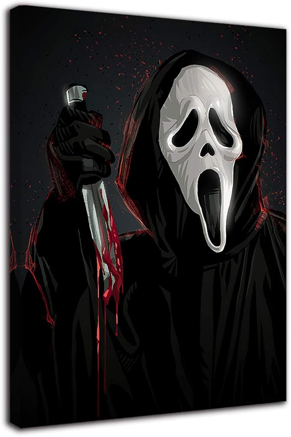 Scream Canvas Prints Wall Art 12" x 16" Wooden Framed Horror Movie ...
