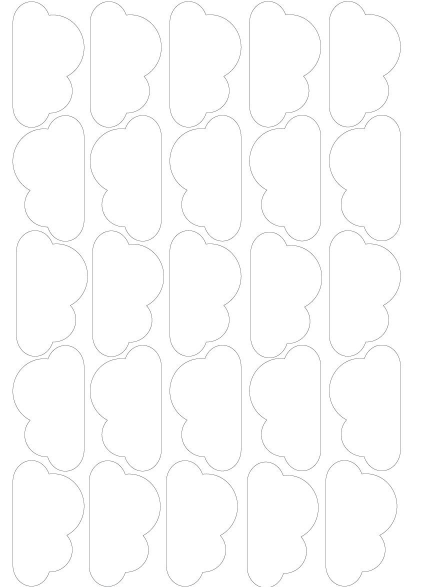 Amazon.com: 25 White Cloud Vinyl Wall Stickers: Handmade