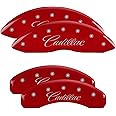 Amazon.com: MGP Brake Caliper Covers for Cadillac Escalade ESV 2021-2023, Red Powder Coat Finish ...