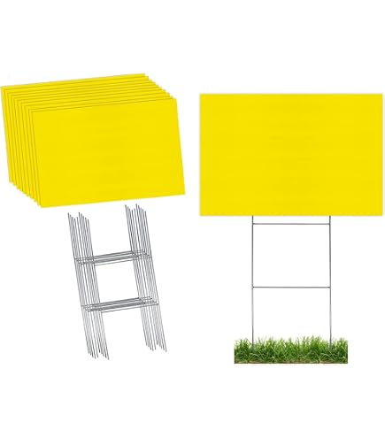 Blank Yellow Yard Signs