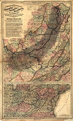 Buy Vintage 1873 of connections of the Northern and Southern West ...