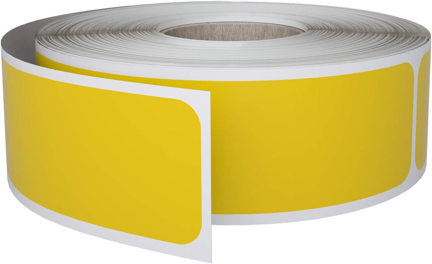 Royal Green Write-on Labels 3×1 inch Yellow Roll Stickers for File ...