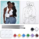 Amazon.com: Couples Paint Party Kits Pre Drawn Canvas for Adults for Paint and Sip Date Night ...