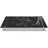 Amazon.com: CounterArt Black Marble Design Tempered Glass Counter Saver ...