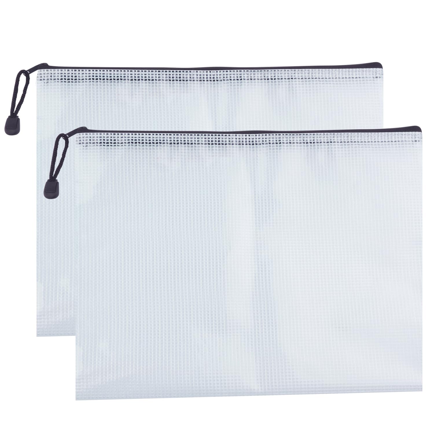 Mesh Zipper Pouch Bags,2 PCS A4 Sizes Organizing Bags,Waterproof File ...