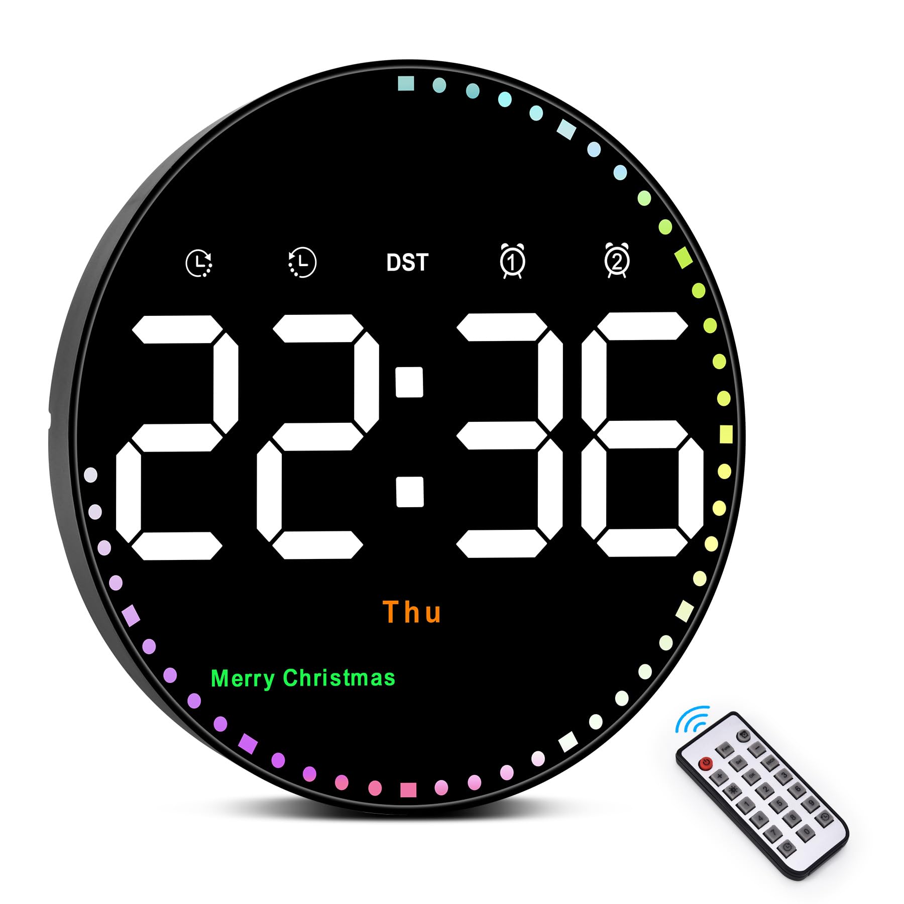 Mua Large Digital Wall Clock with Remote Control, 10 Inch Clock, LED ...