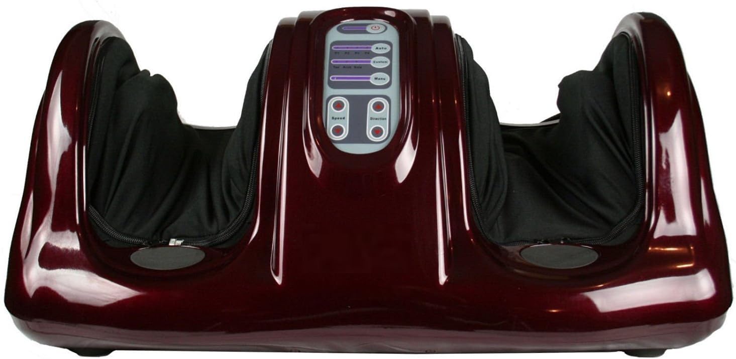 H&B Luxuries Red Shiatsu Rolling Foot Massager Personal Health Studio ...