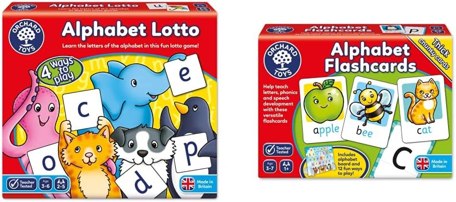 Orchard Toys Alphabet Lotto Game & Alphabet Flashcards – BigaMart