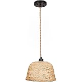 PARREN Rustic Wicker Light Fixtures Rattan Cage Chandelier Vintage ...