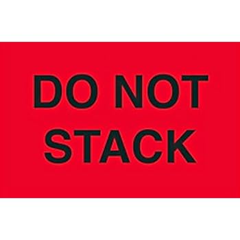 Amazon.com : 1 Roll 2x3 Red DO NOT STACK Special Handling Shipping ...