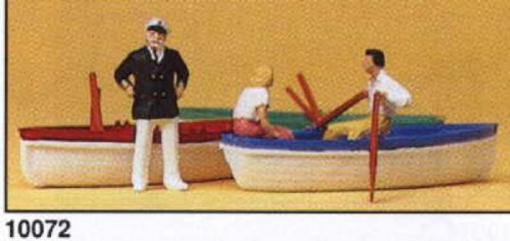 Buy Row Boats (3) w/Couple & Captain HO Scale Preiser Models Online at ...