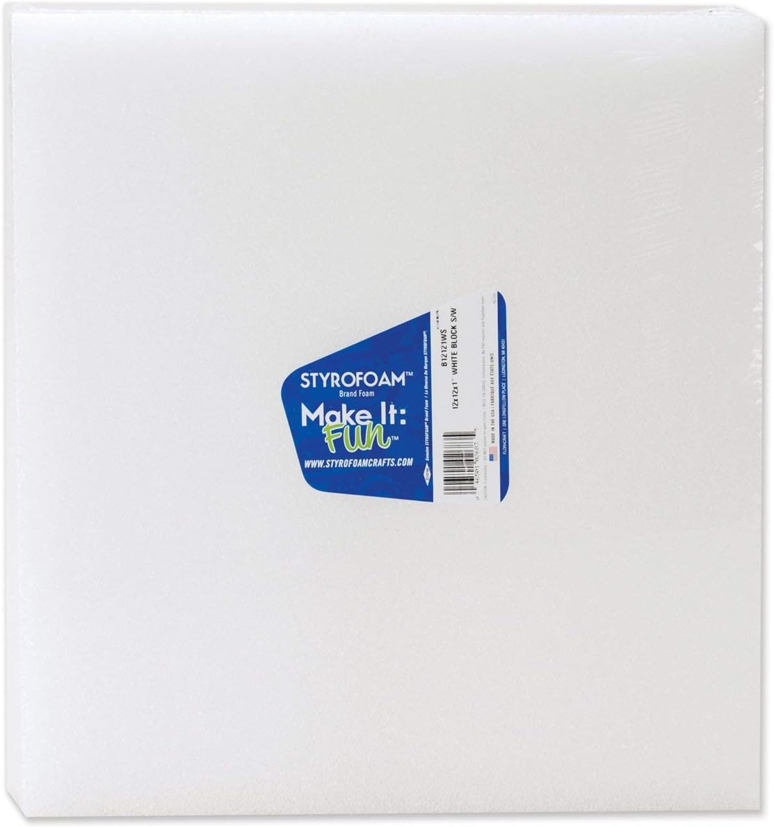 Amazon.com: FloraCraft Styrofoam White Block 12 Inch X 12 Inch X 1 Inch ...