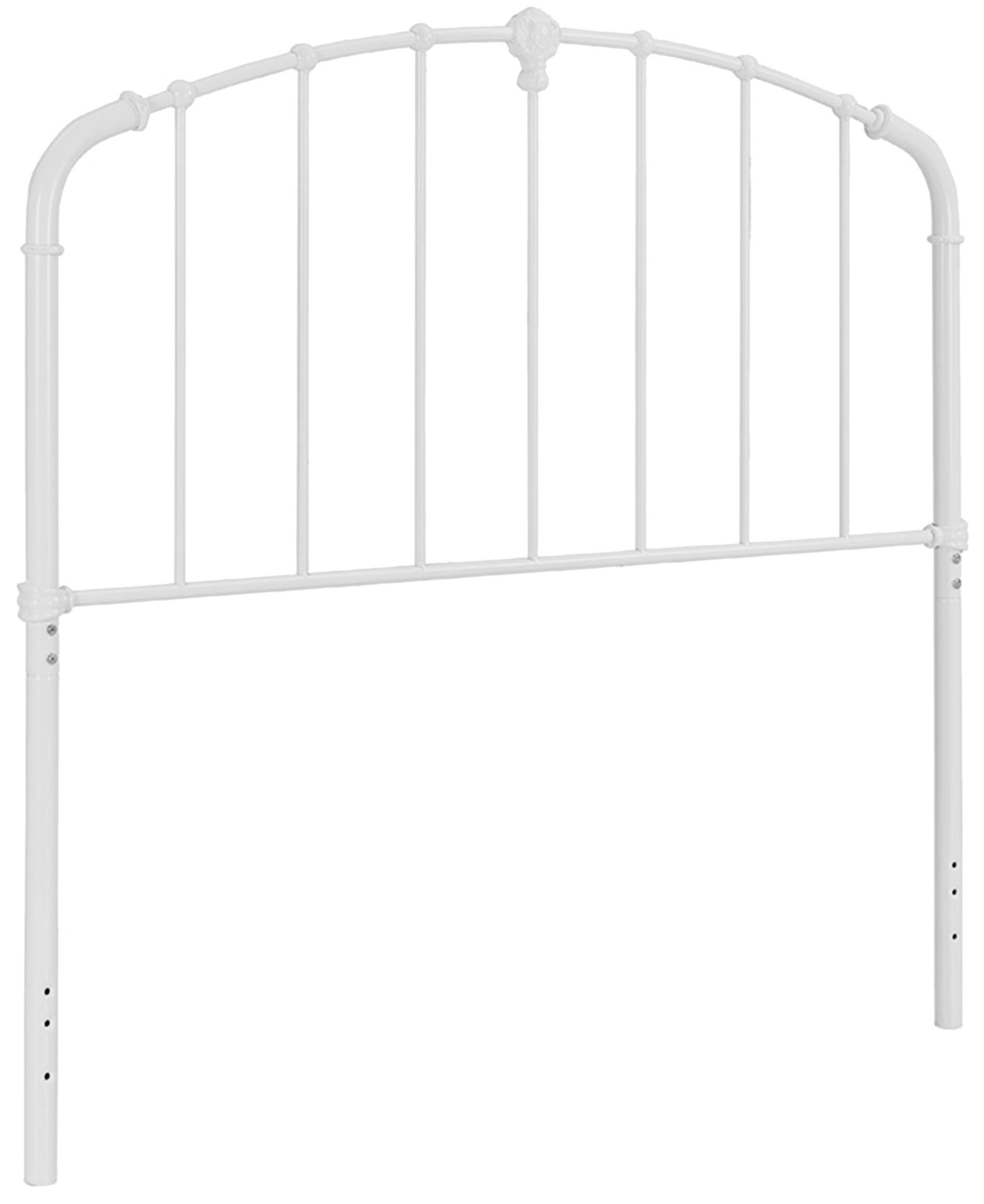 Crosley Furniture Hazel Curved Metal Headboard, Full/Queen, White