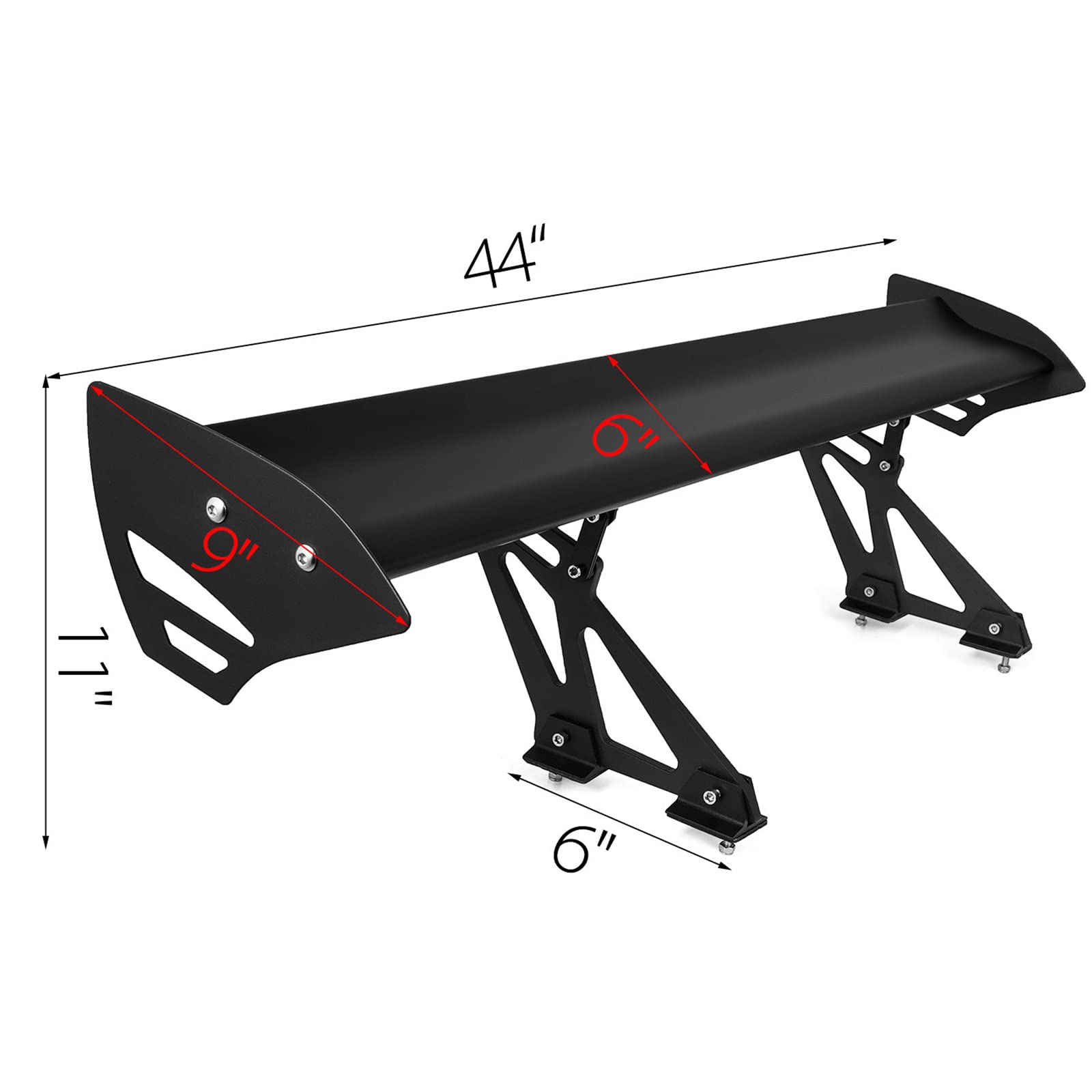 VEVOR Universal GT Wing Spoiler, 44 Inch Lightweight Aluminum Rear ...