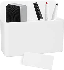 Ubrand Magnetic Dry Erase Marker Holder,White Magnetic Pencil Cup,White ...