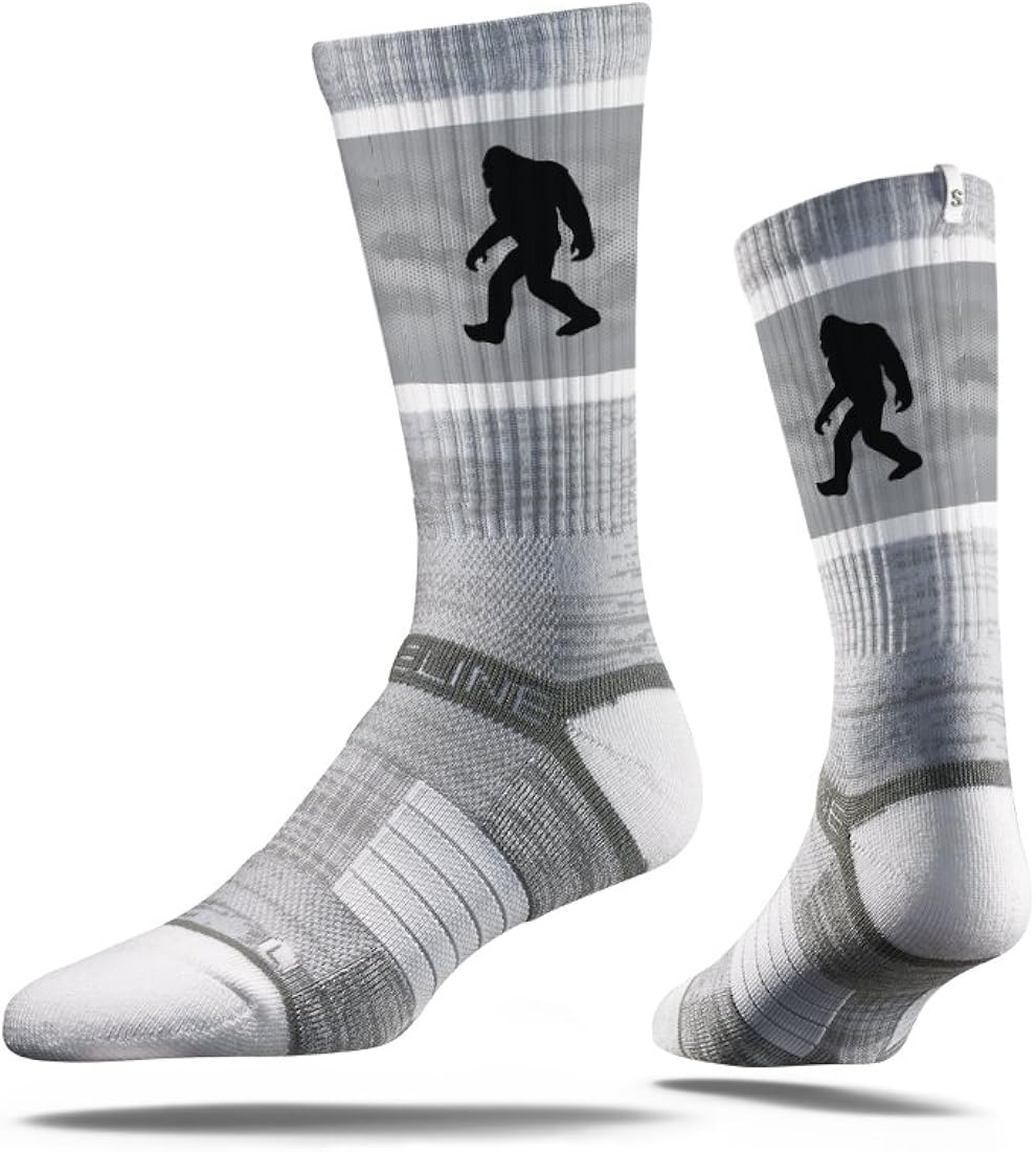 Strideline Grey Sasquatch Bigfoot Socks at Amazon Men’s Clothing store