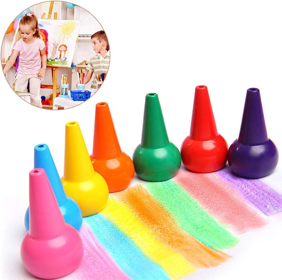 IWILCS Finger Crayons, Toddlers Crayons, 18 Pcs Non-Toxic Baby Crayons ...