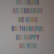 Colorful Inspirational Lettering Quote Wall Decal-Be Brave, Be Creative ...