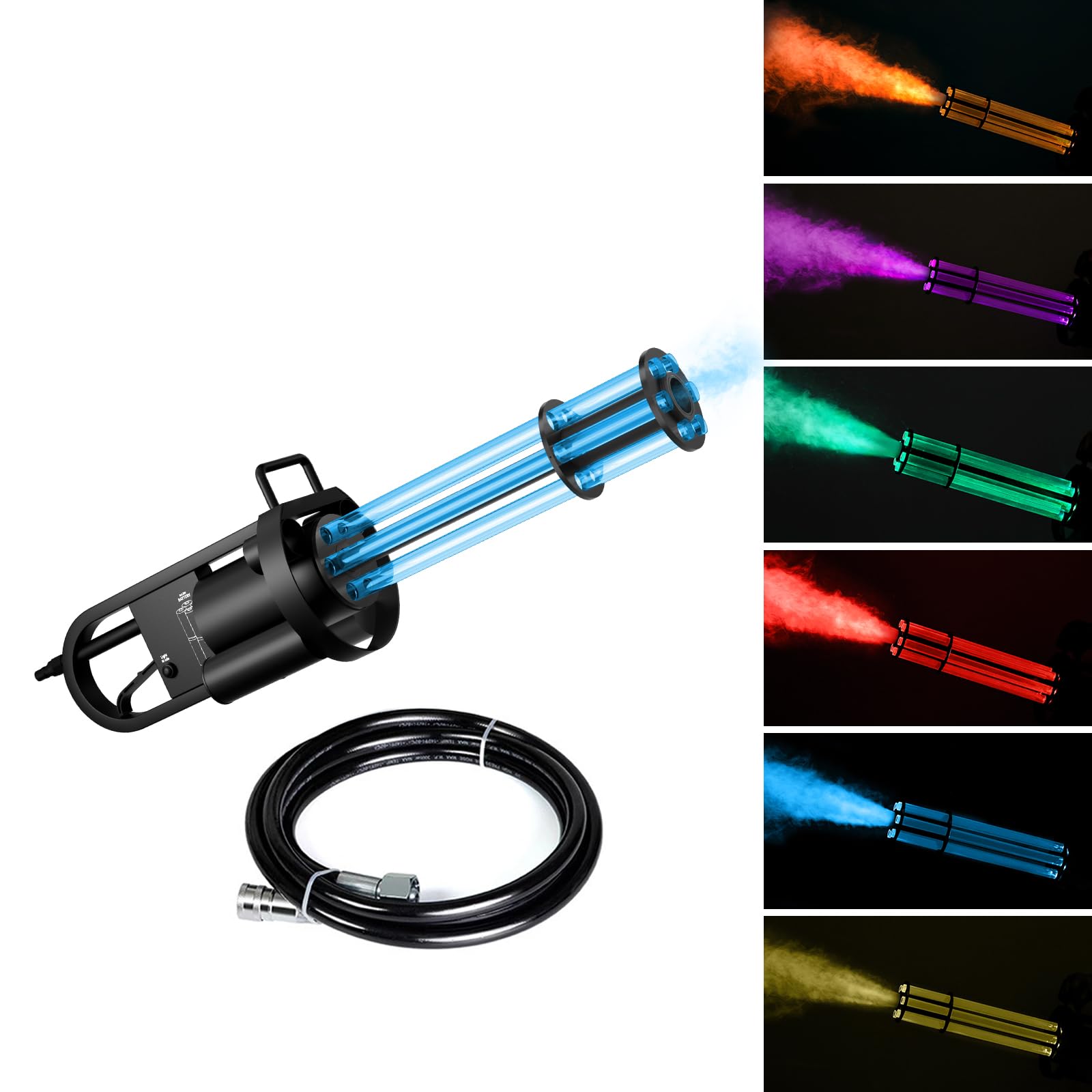 CO2 Cannon Smoke Machine, LED CO2 Blaster with RGB Lights, Handheld CO2 ...