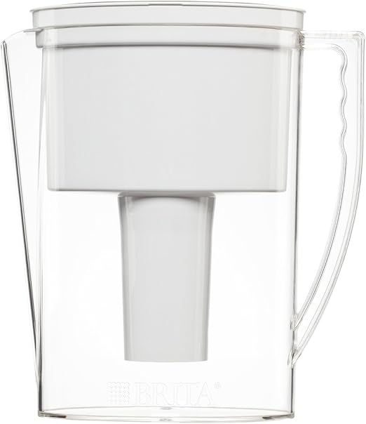 Brita Slim Water Filter Pitcher with 1 Standard Filter, White, 5 Cup ...