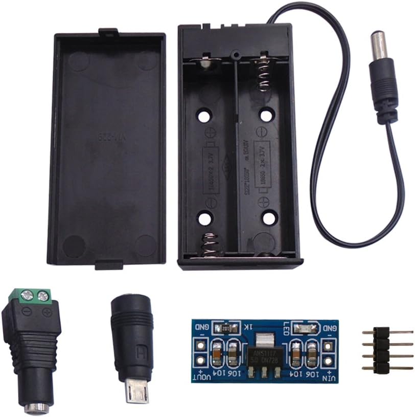 DSD TECH 18650 Battery Holder with built-in 2 slots for Arduino and DIY ...