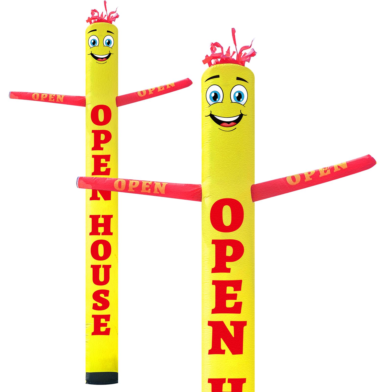 Blueweenly 20ft Tall Open House Inflatable Tube Man Blow up Air Powered ...