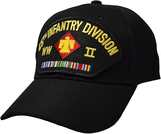 45th Infantry Division WWII Veteran Cap Black at Amazon Men’s Clothing ...