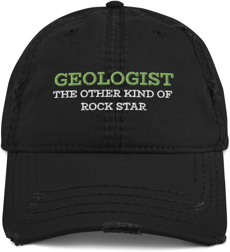 CreativeTees4You Geologist Gift Distressed Dad Hat Baseball Cap ...