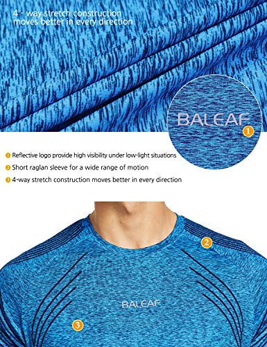 BALEAF Men's Quick Dry Short Sleeve T-Shirt Sun Protection Running ...