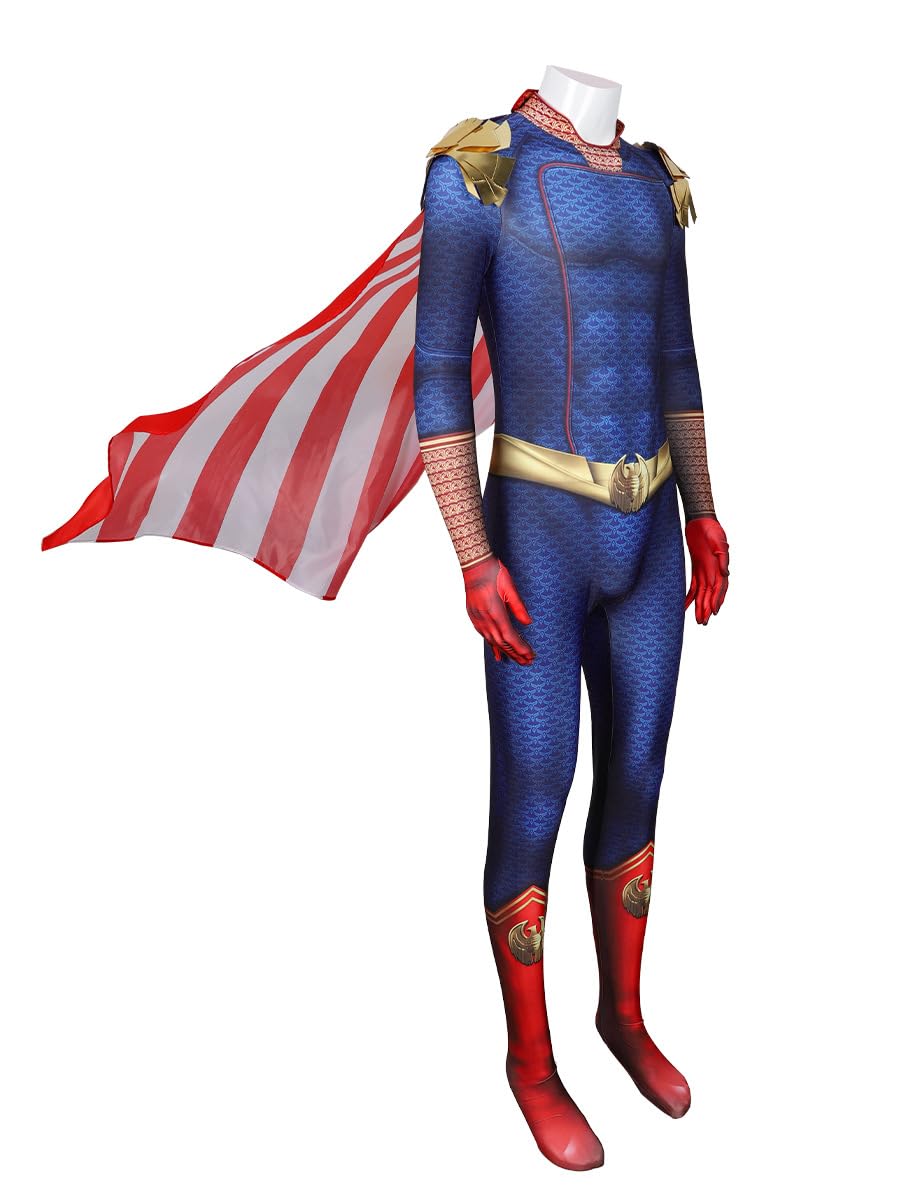 Mua Aspfoaw Mens Homelander Costume Jumpsuit Bodysuit with Cloak ...