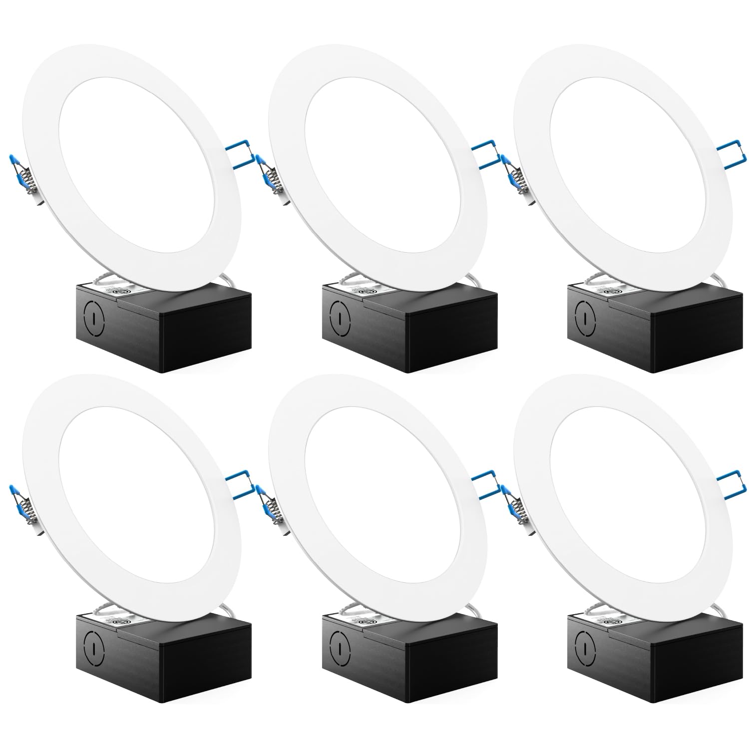 Sunco 6 Pack Recessed Lighting 6 Inch LED, Canless Ceiling Lights Slim ...