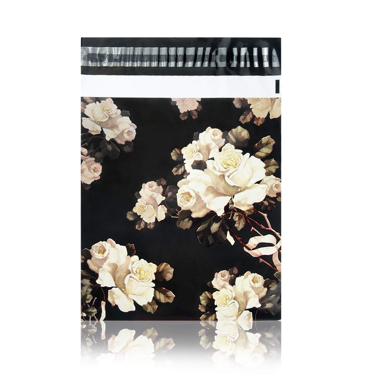 M&C Music Color 100pcs 10x13 Rose Floral Poly Mailers, Watercolor ...