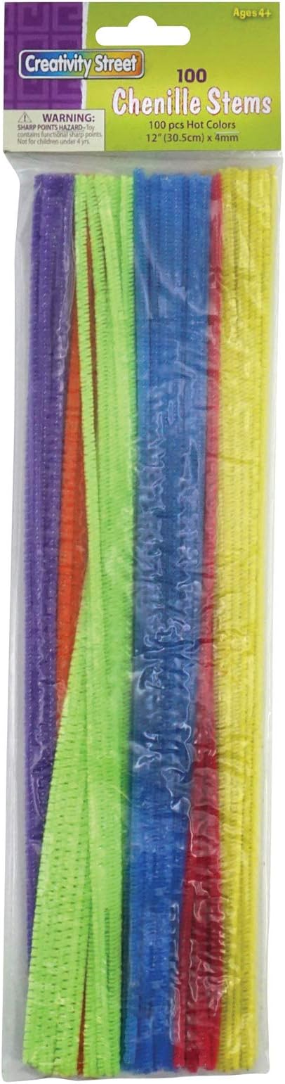 Chenille Kraft Creativity Street Stetems/Pipe Cleaners 12-Inch X 4mm ...