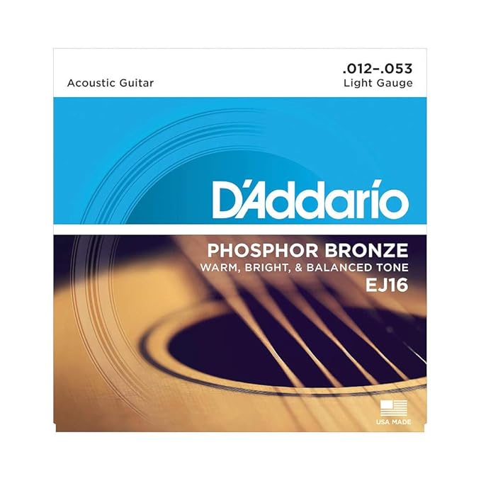 D'Addario EJ16 Acoustic 12-53 Light Guitar Strings : Amazon.in: Musical ...