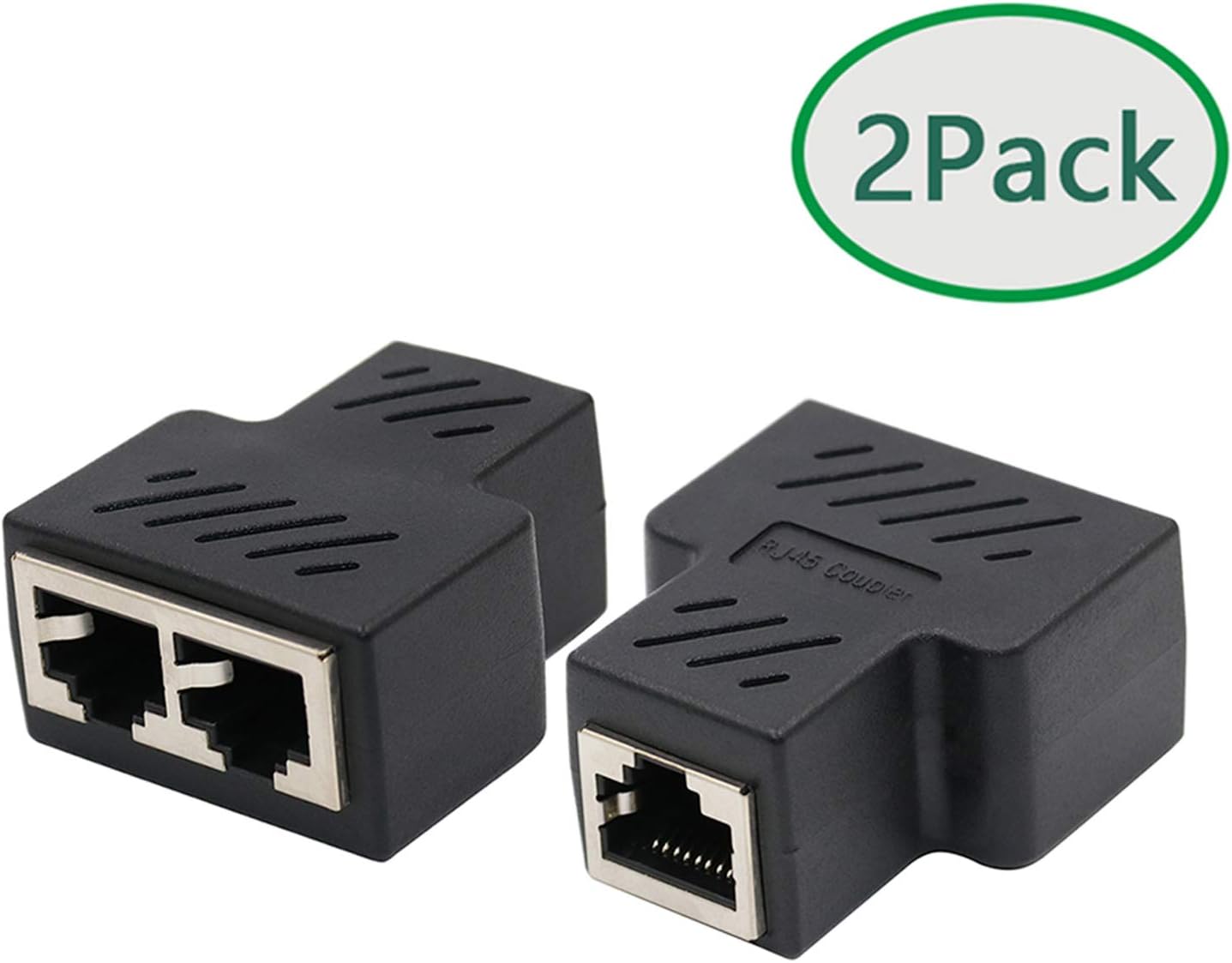 TanQY RJ45 Coupler,2Pack Network Adapter RJ45 Female to 2 Female Port ...